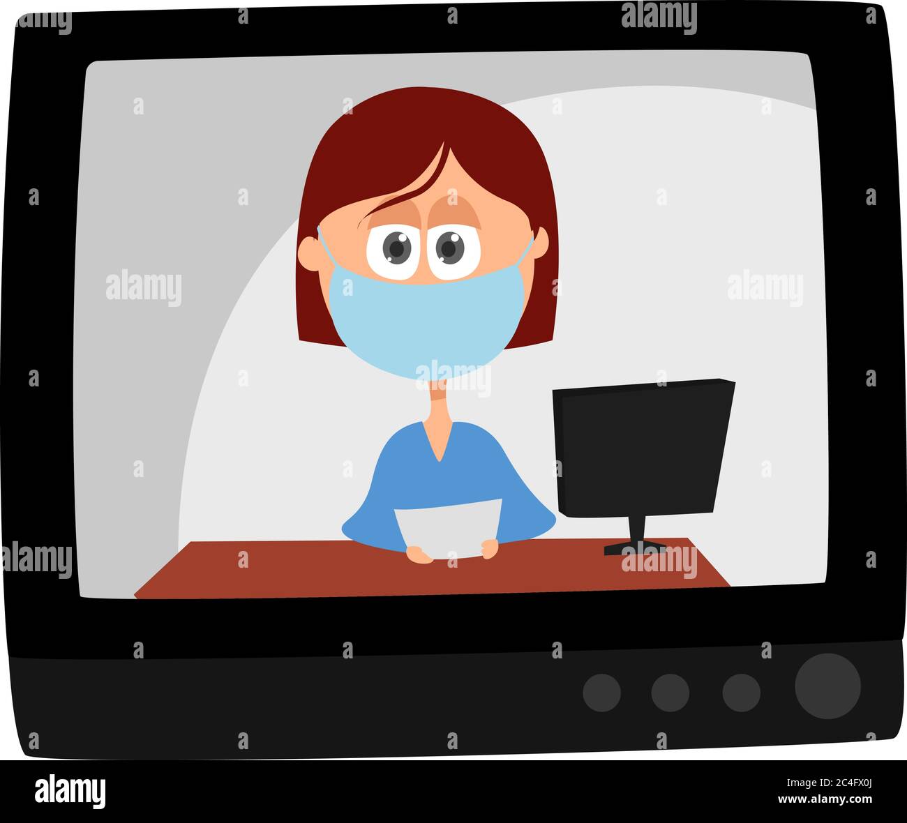 News channel, illustration, vector on white background Stock Vector ...