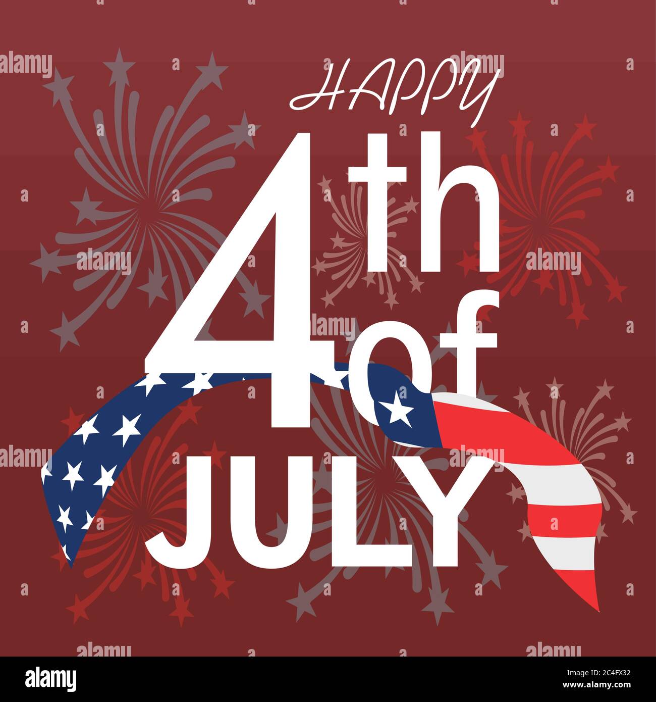 Happy 4th of july poster. Independence of United States - Vector Stock ...