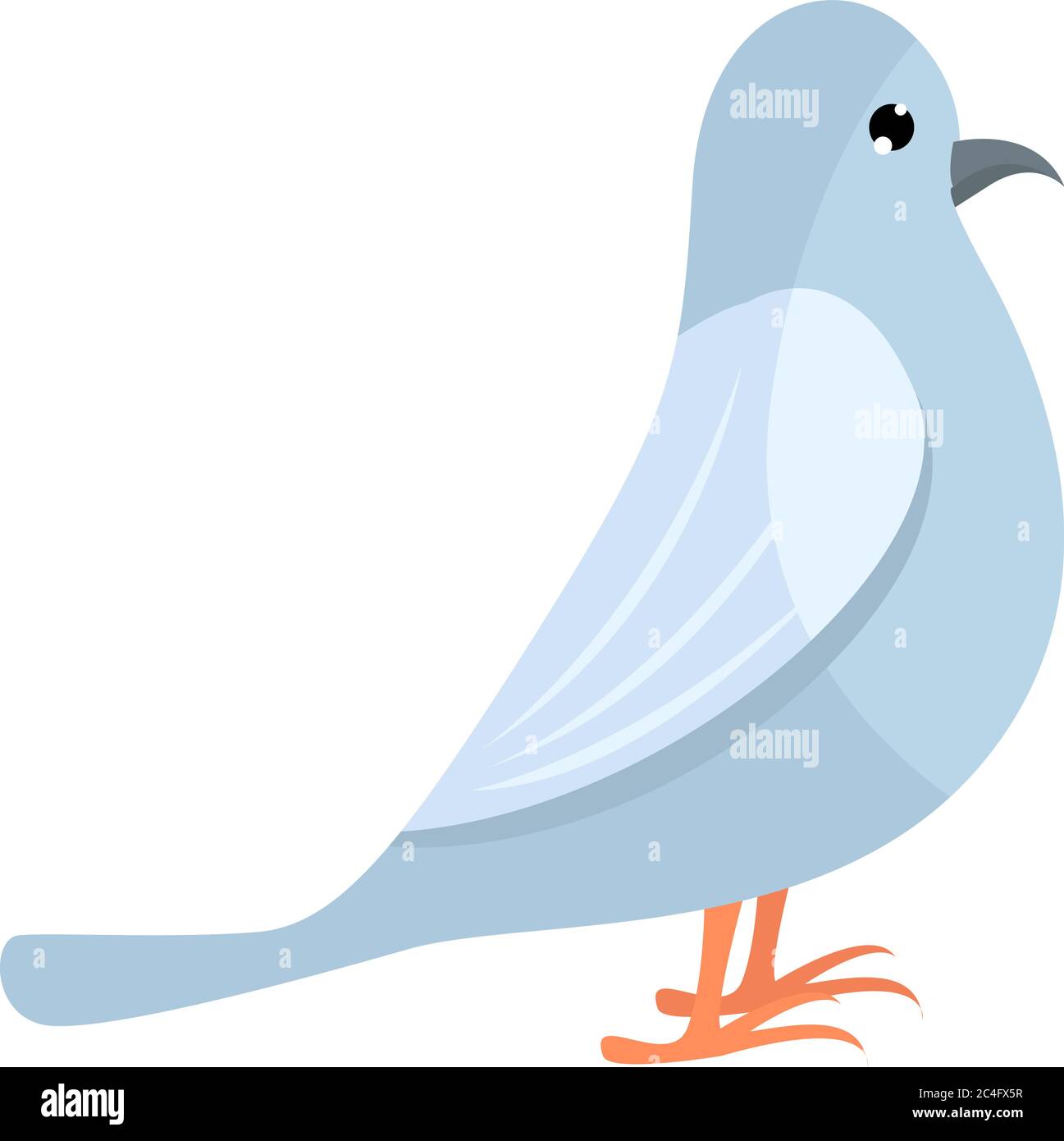 Sad bird, illustration, vector on white background Stock Vector Image ...