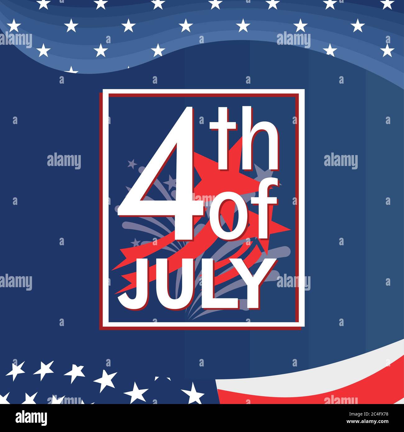 Happy 4th of july poster. Independence of United States - Vector Stock ...