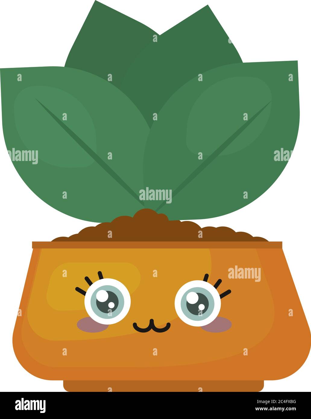 Happy plant, illustration, vector on white background Stock Vector ...