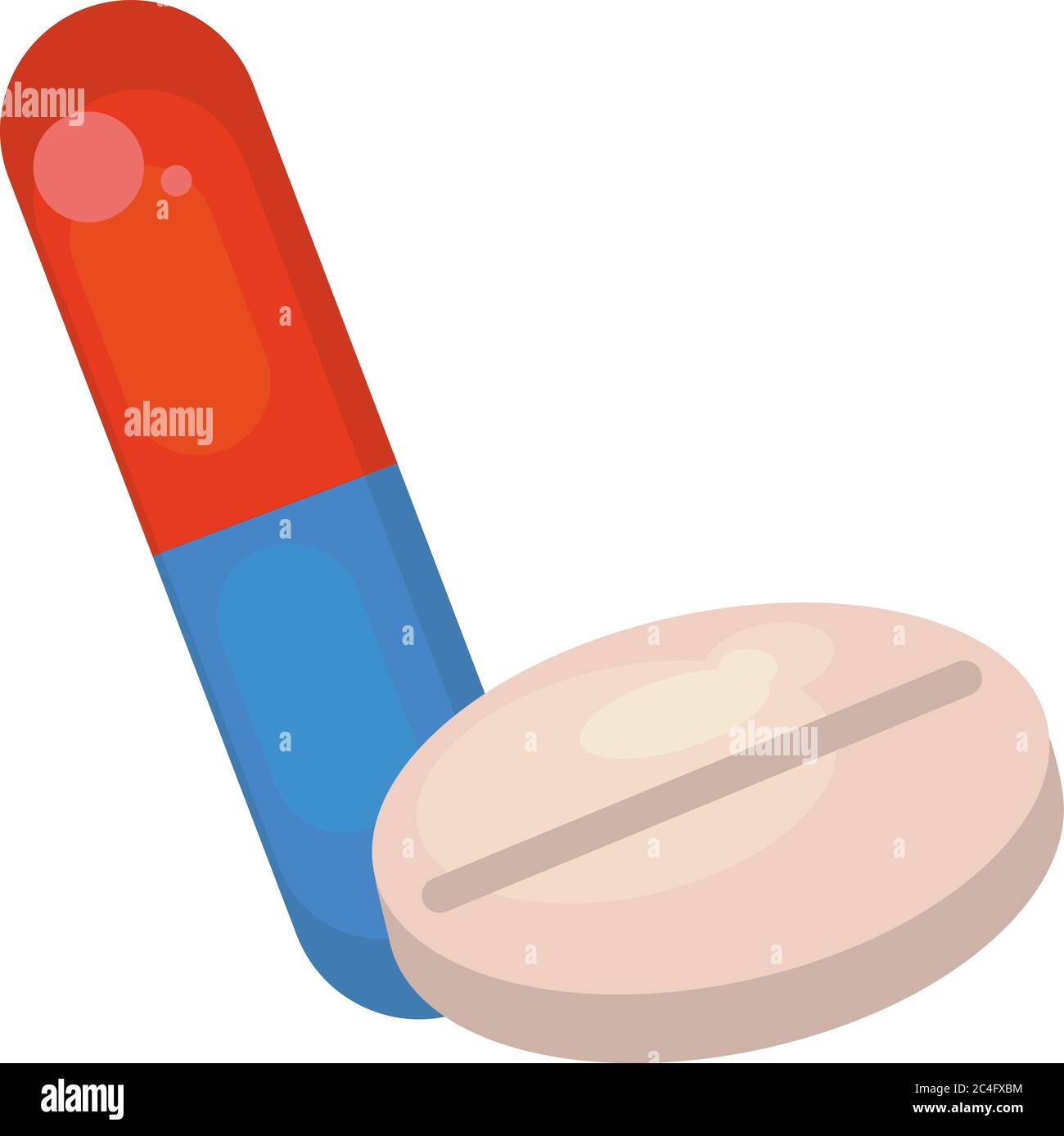 Medicine tablets, illustration, vector on white background Stock Vector ...