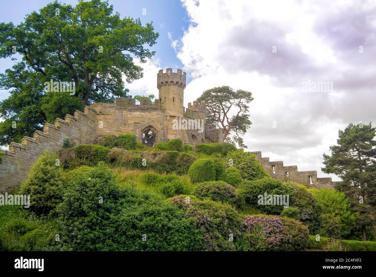 Ruins of a medieval castle on the hill Stock Photo - Alamy