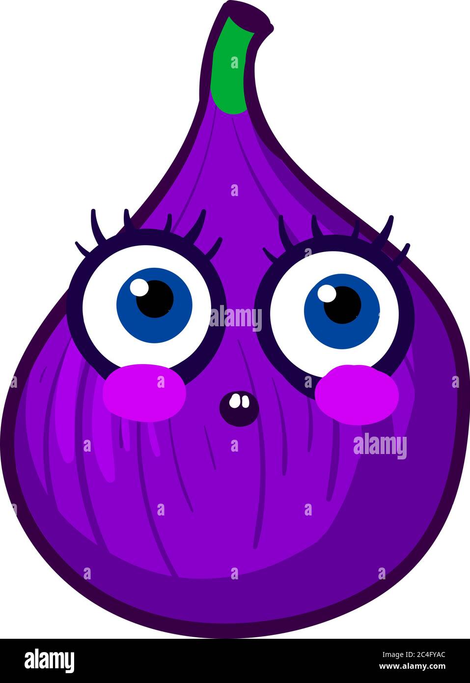 Scared fig, illustration, vector on white background Stock Vector Image ...