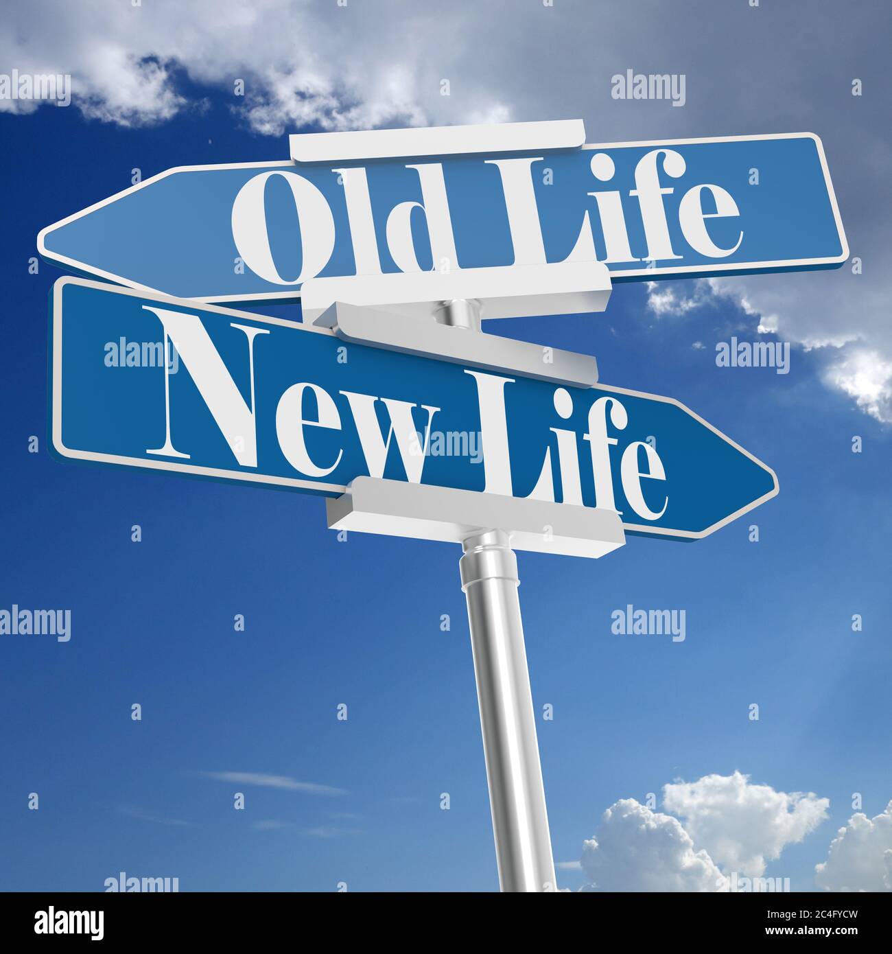 Change directions with conservative and liberal signs, 3D rendering ...