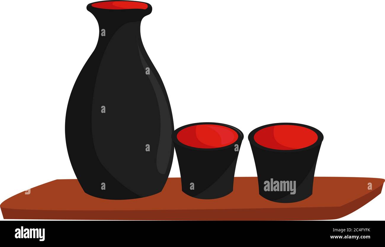 Sake, illustration, vector on white background Stock Vector Image & Art ...