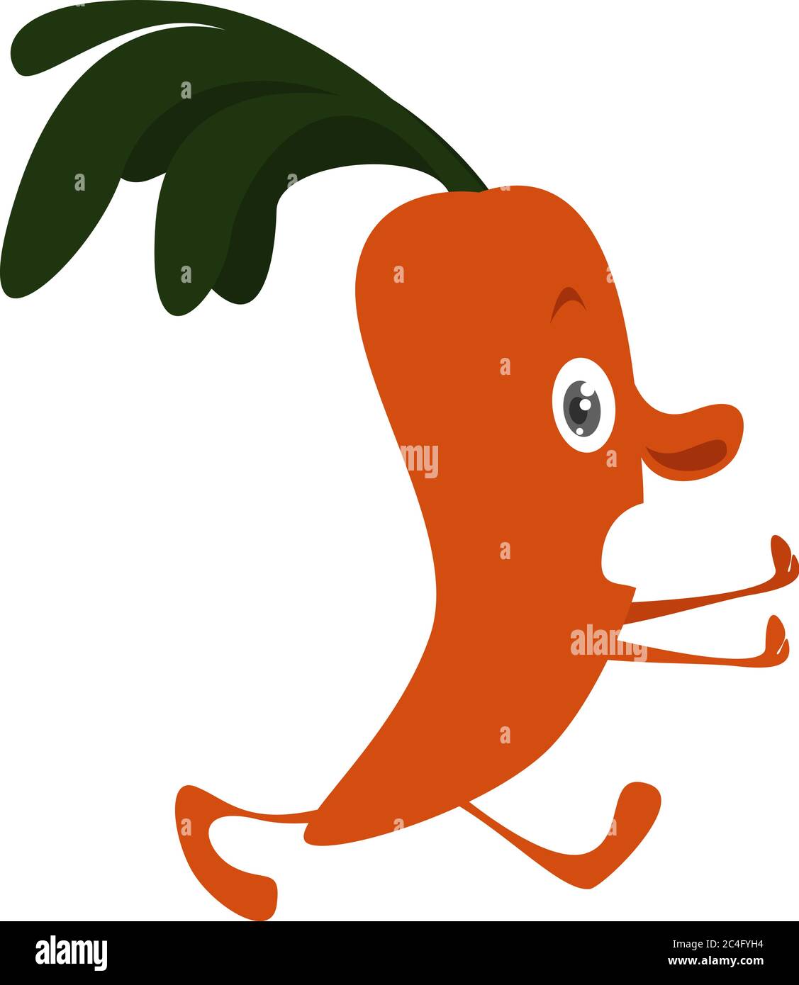 Running carrot, illustration, vector on white background Stock Vector ...