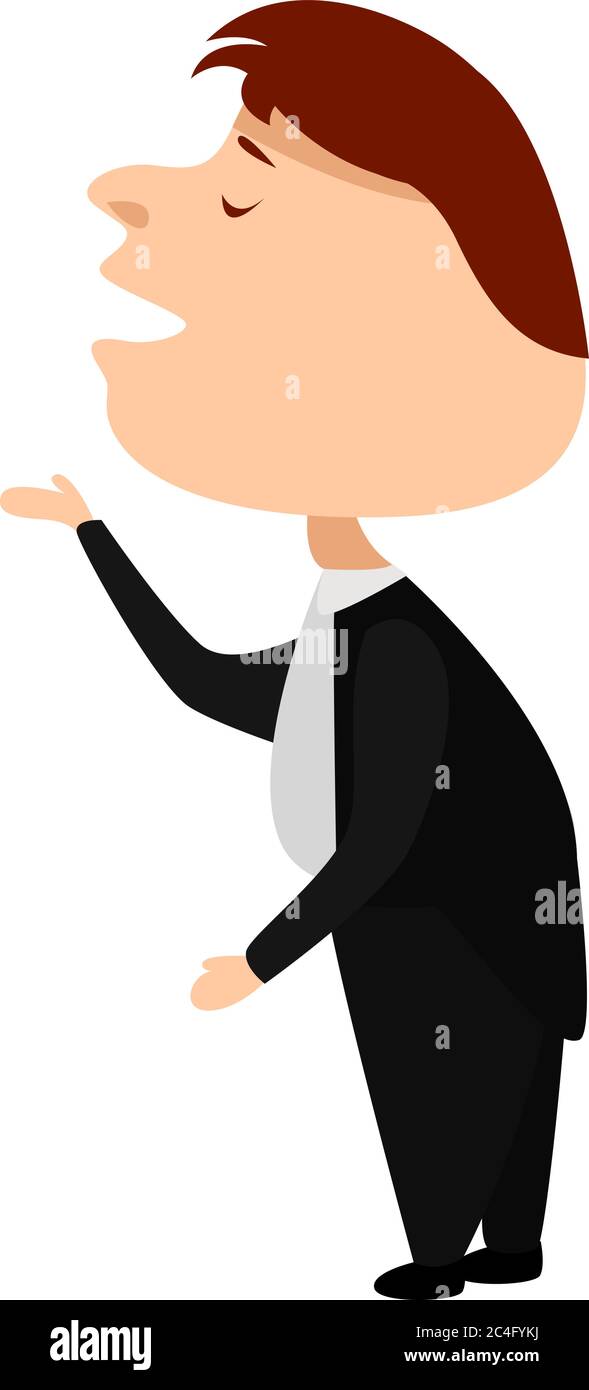 Opera singer, illustration, vector on white background Stock Vector ...