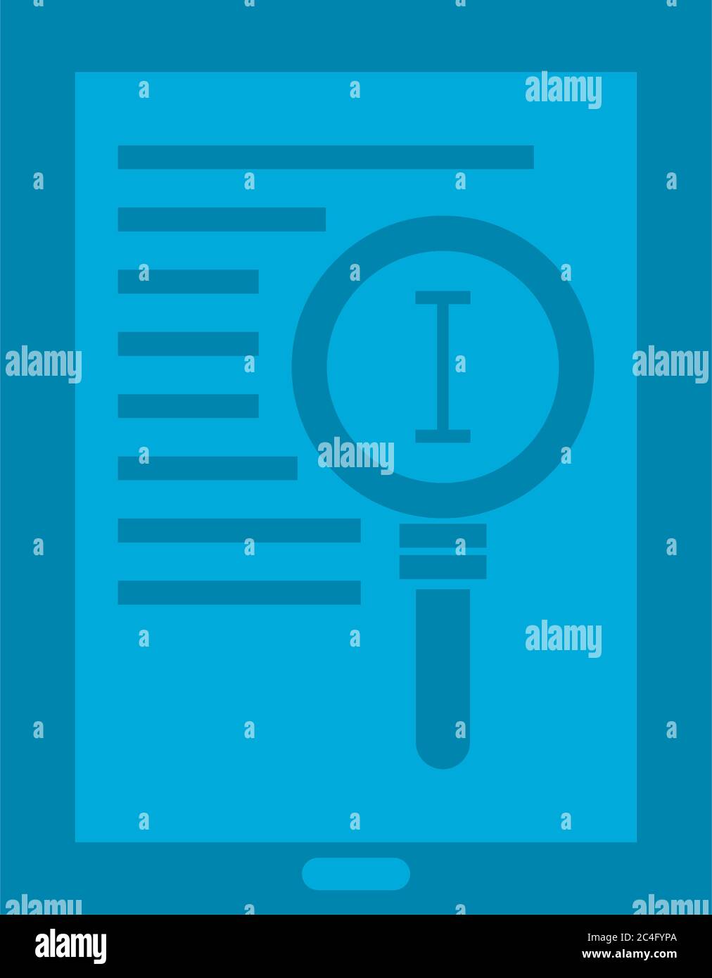 lupe inside tablet flat style icon design, Searching theme Vector illustration Stock Vector ...