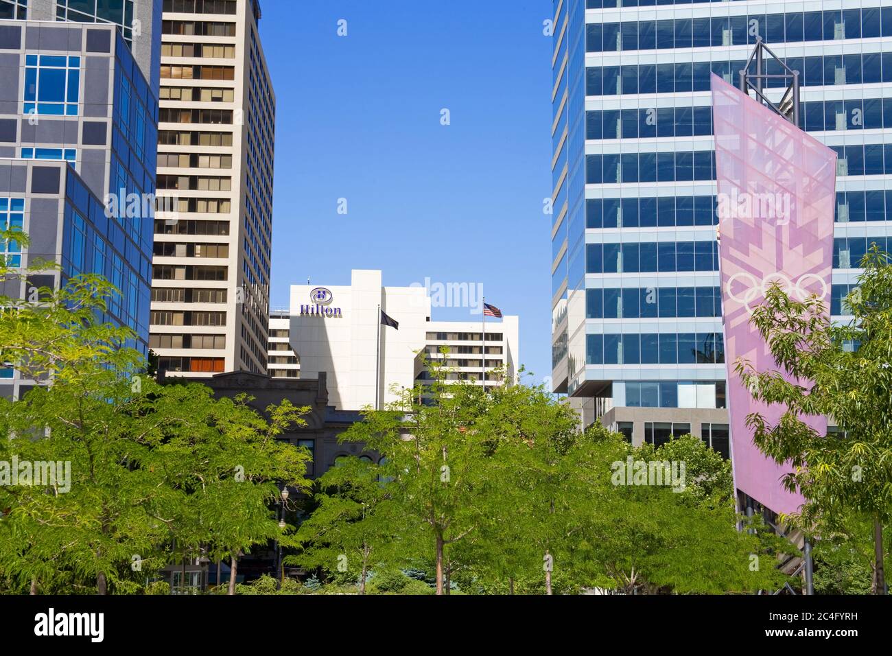 Gallivan Utah Center, Salt Lake City, Utah, USA, North America Stock ...