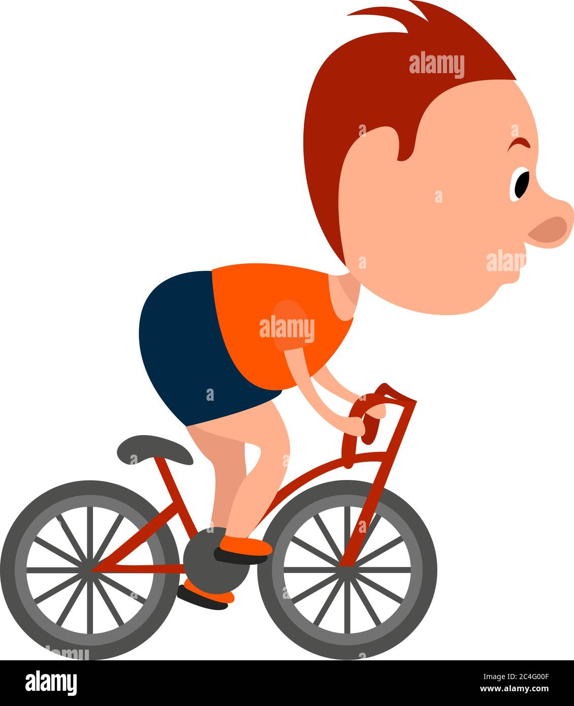 Young man on cycle Stock Vector Images - Alamy