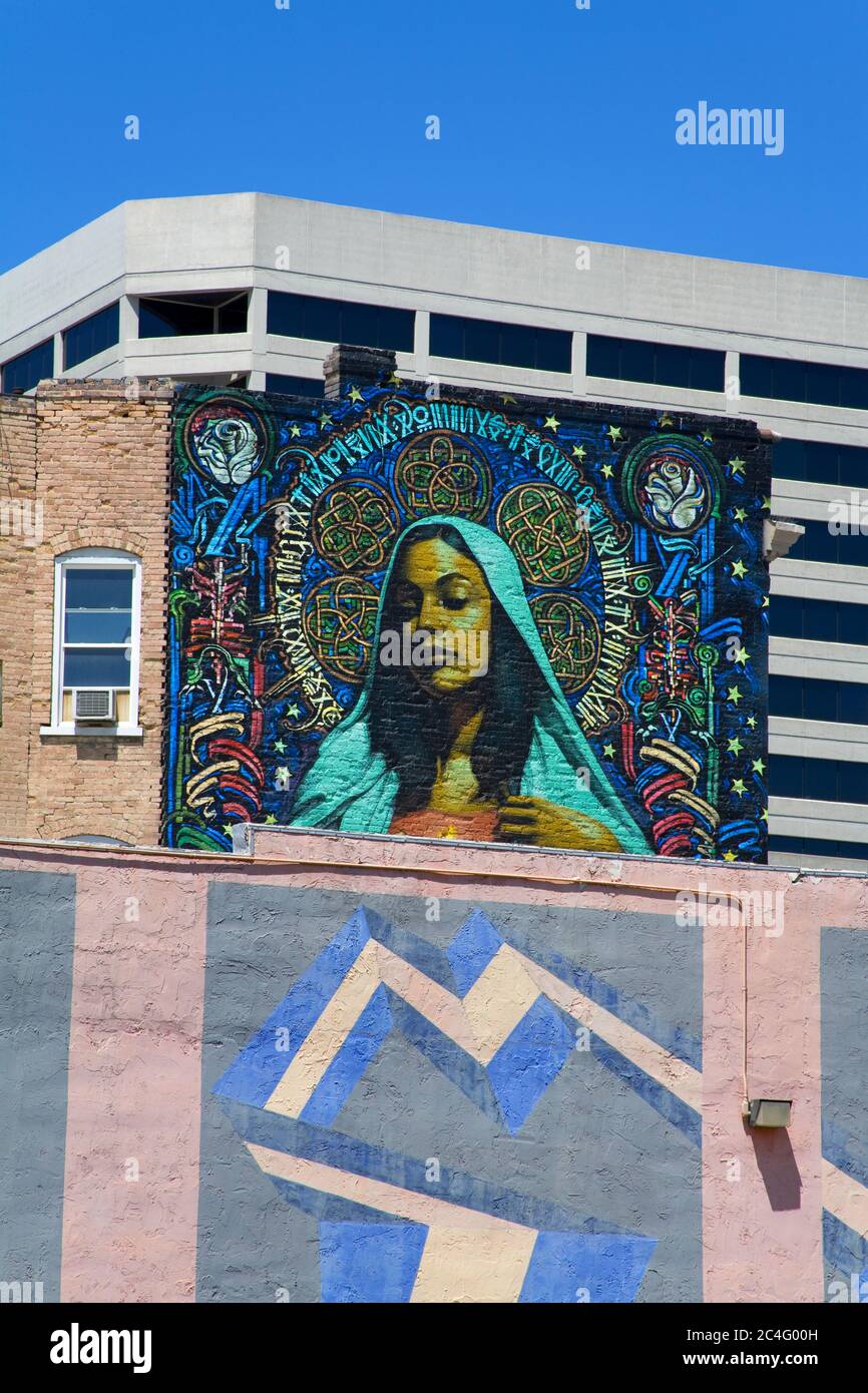Mural in downtown Salt Lake City, Utah, USA, North America Stock Photo ...