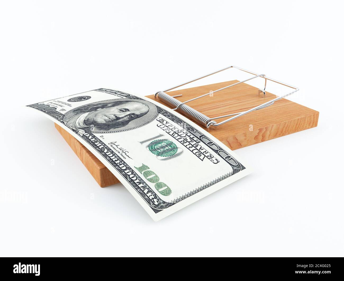 Money trap - Mouse trap with 100 dollar bill Stock Photo - Alamy
