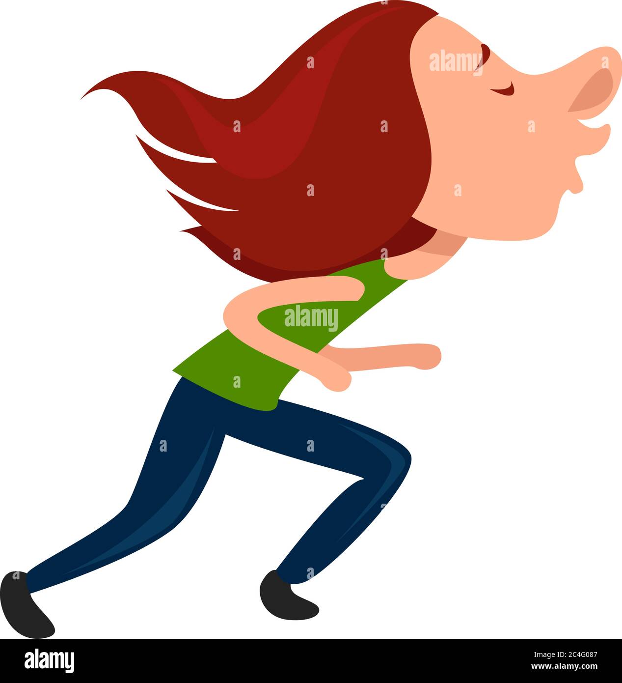 Man in speed, illustration, vector on white background Stock Vector ...