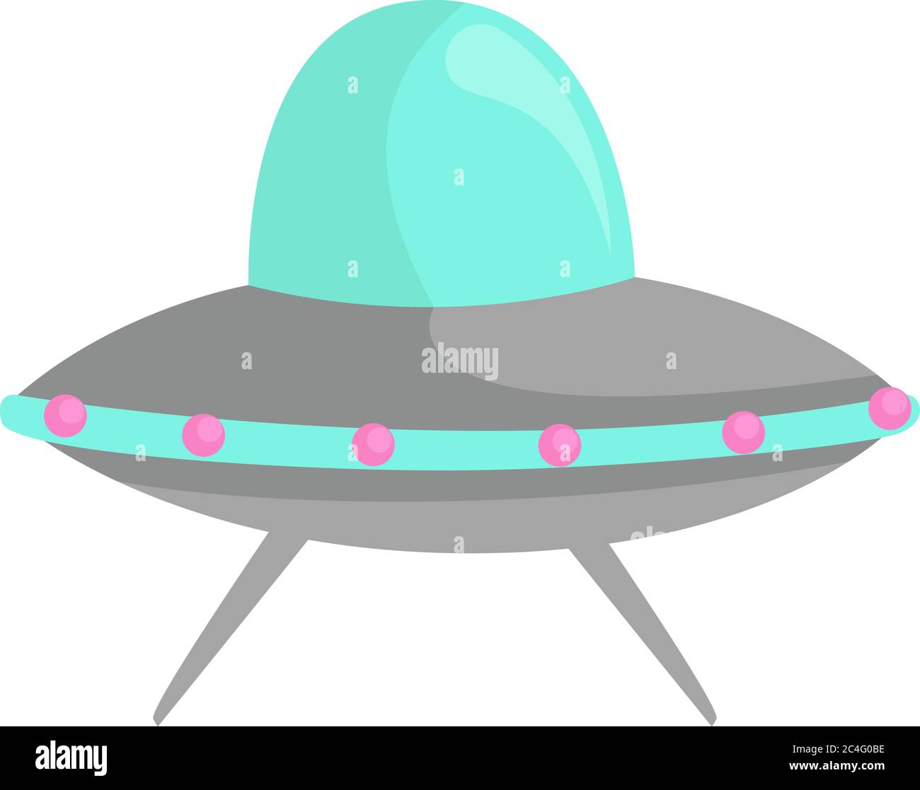 UFO, illustration, vector on white background Stock Vector Image & Art ...