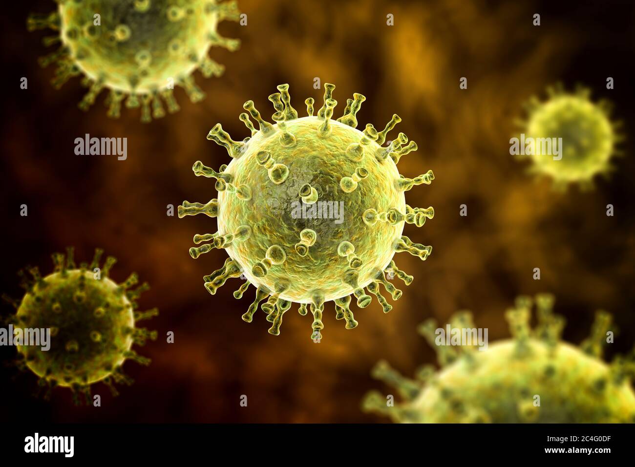 Computer illustration of a varicella zoster virus particle, the cause ...
