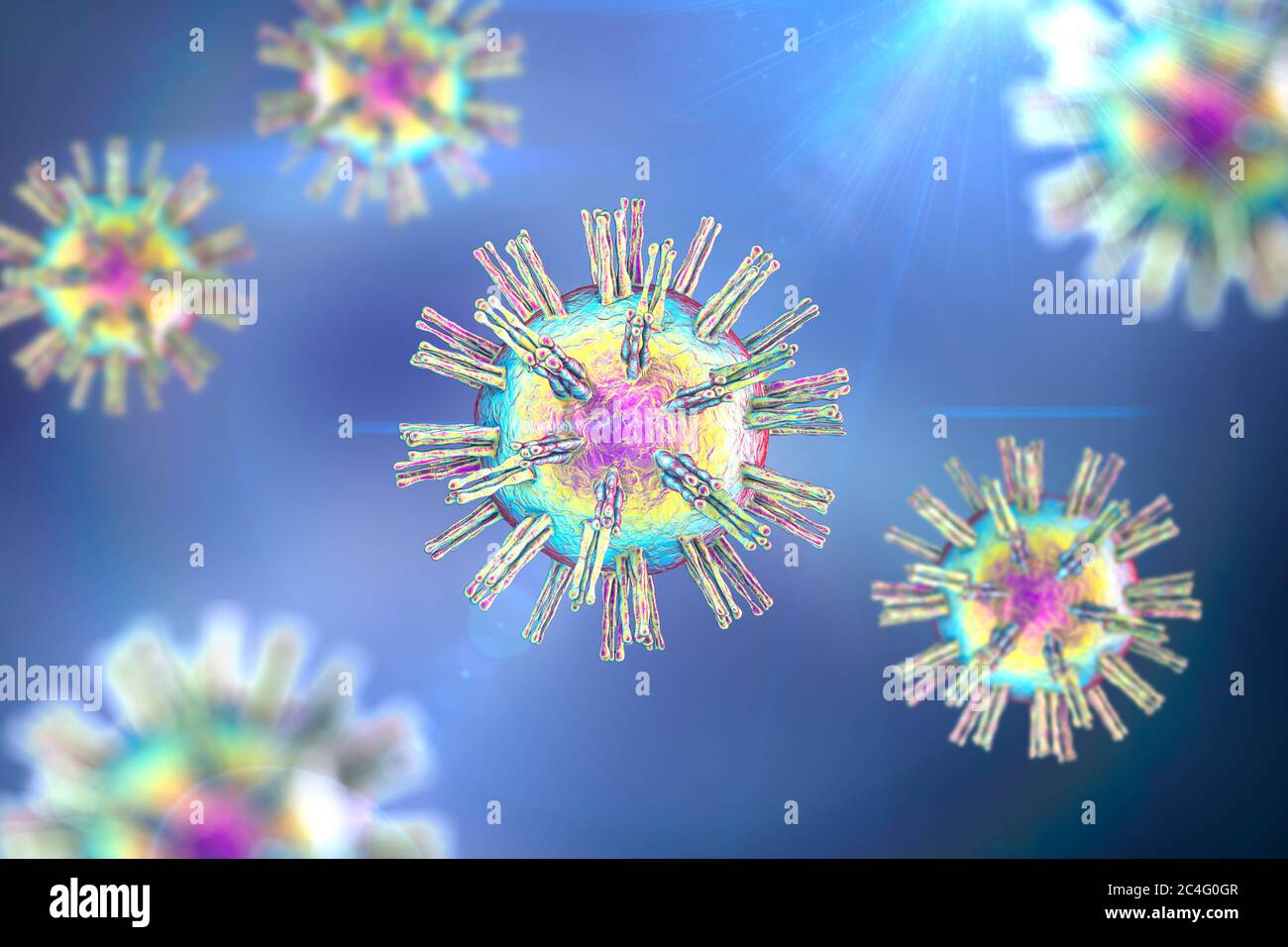 Herpes simplex viruses, computer illustration Stock Photo - Alamy
