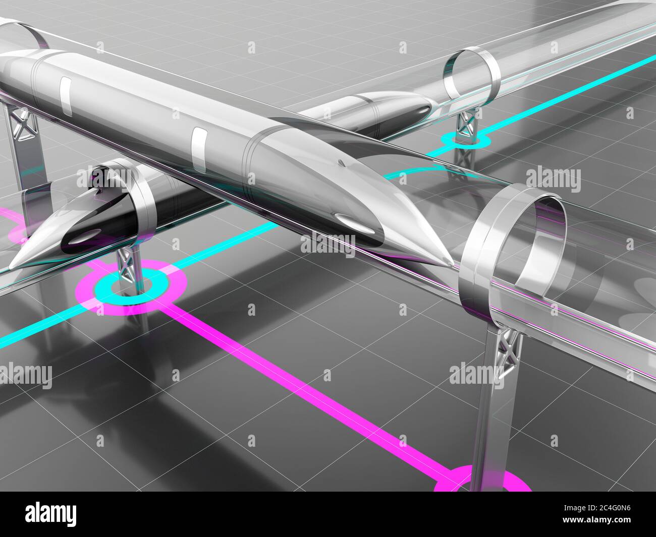 Futuristic transport system, illustration Stock Photo - Alamy