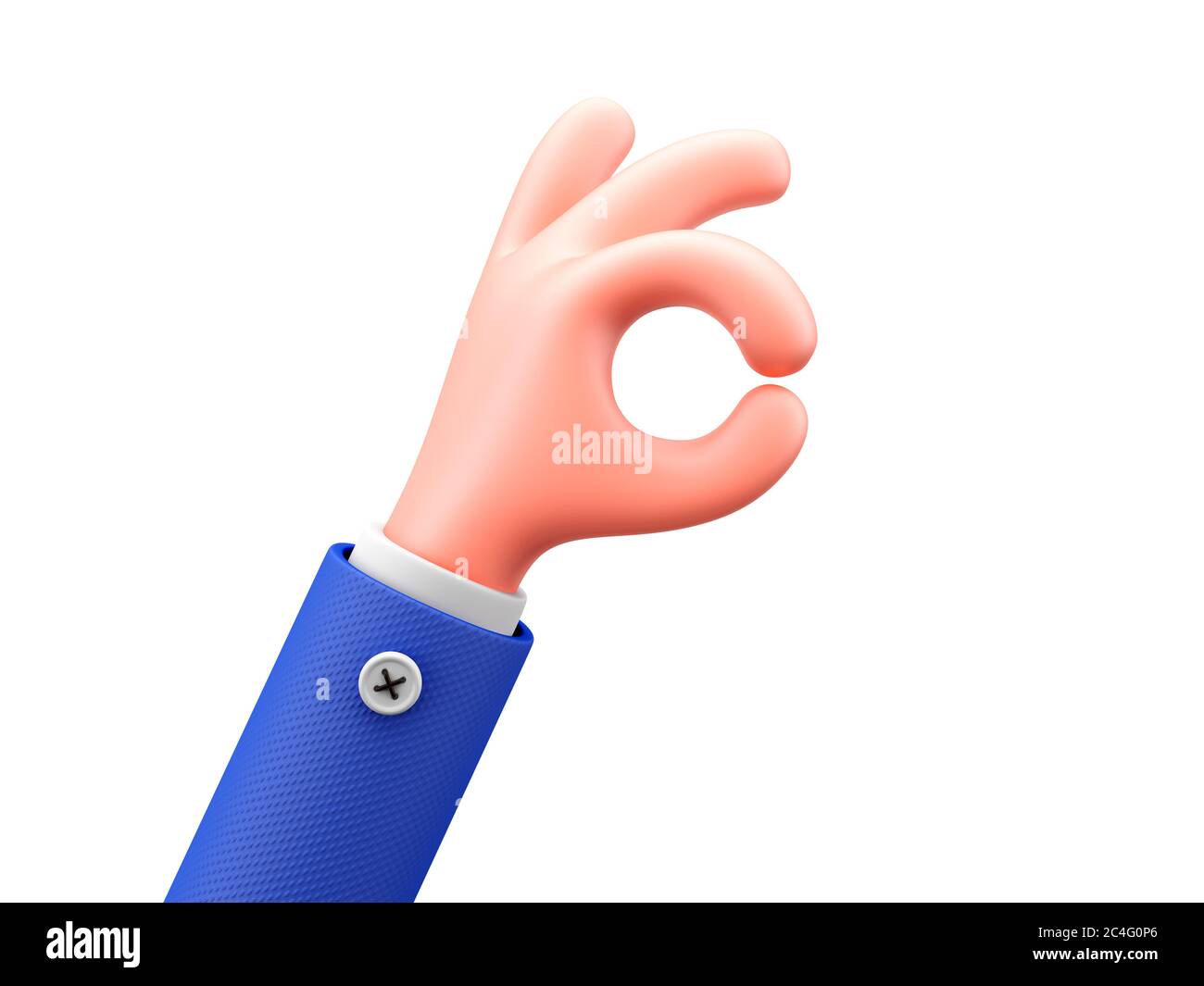 Cartoon okay hand gesture hi-res stock photography and images - Alamy