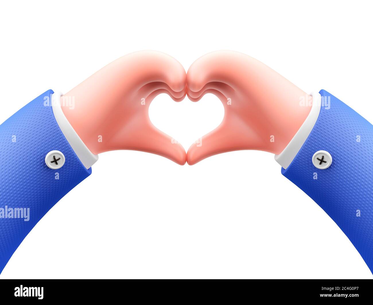 Heart-shaped hands, illustration Stock Photo - Alamy