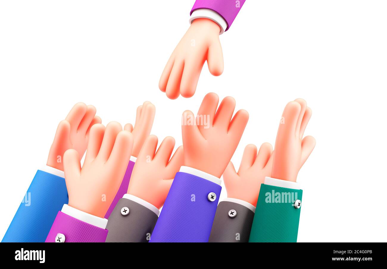 Friendship illustration hand help hi-res stock photography and images ...