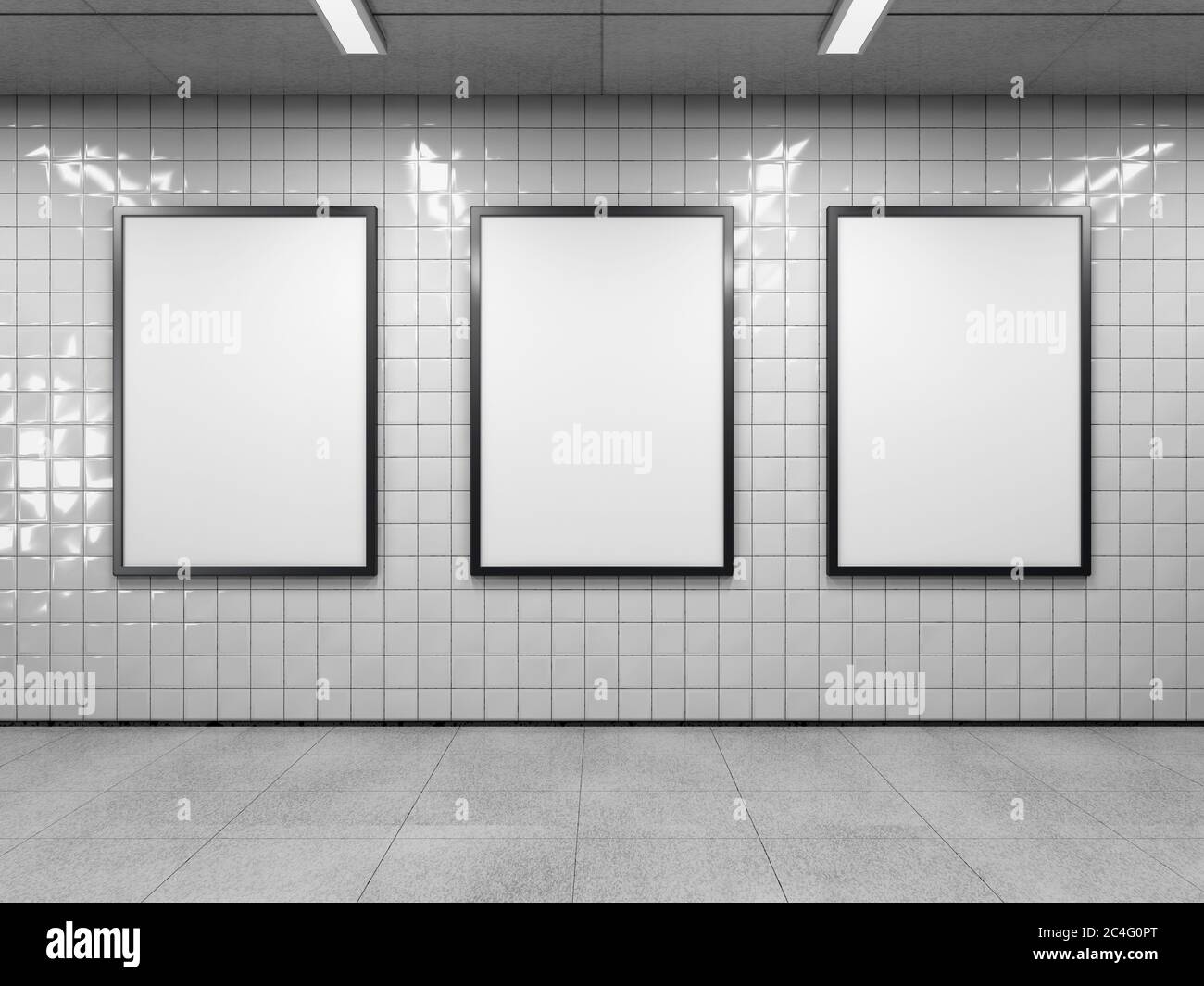 Three empty billboards, illustration Stock Photo - Alamy