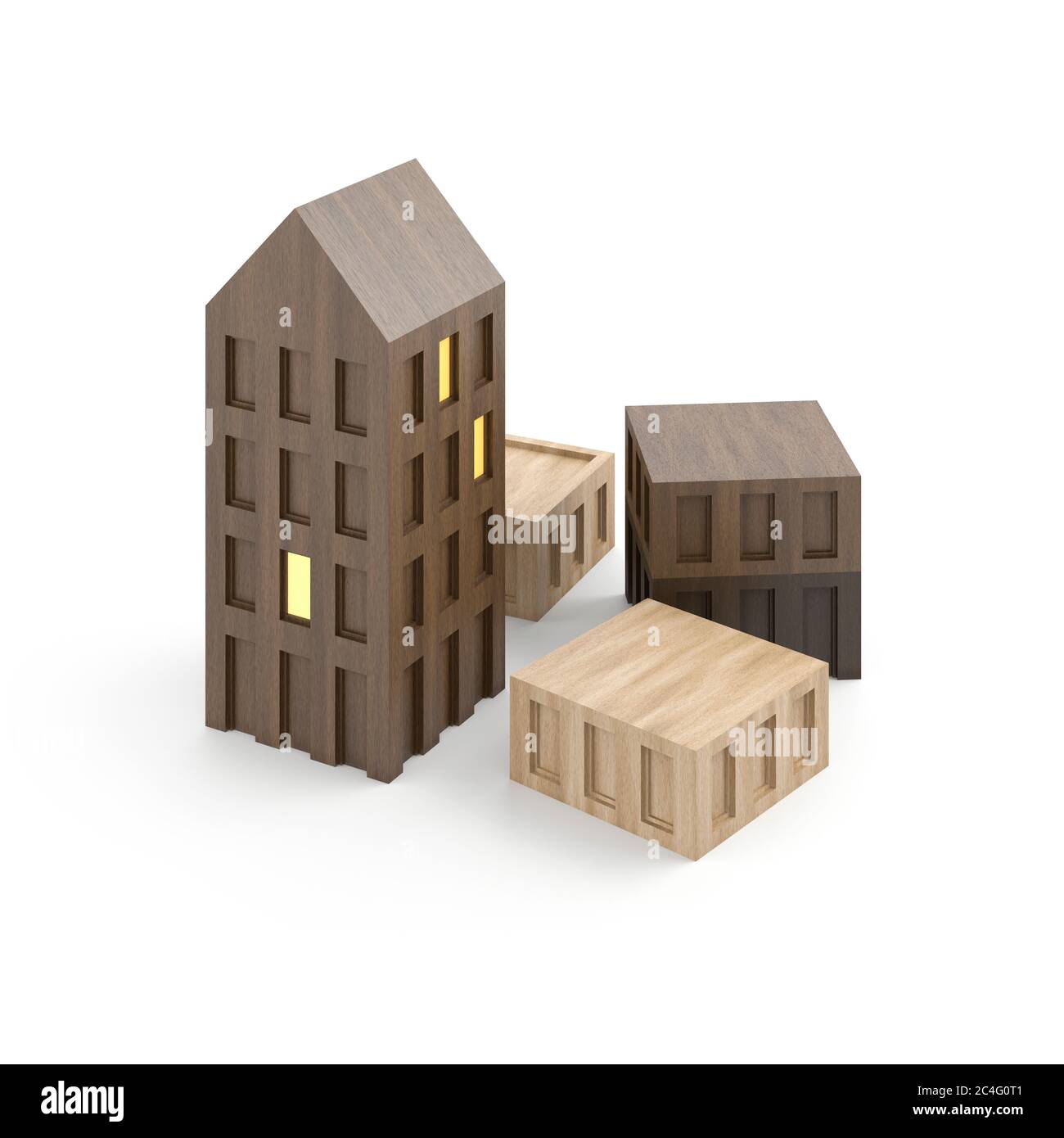 Architectural models, illustration Stock Photo - Alamy