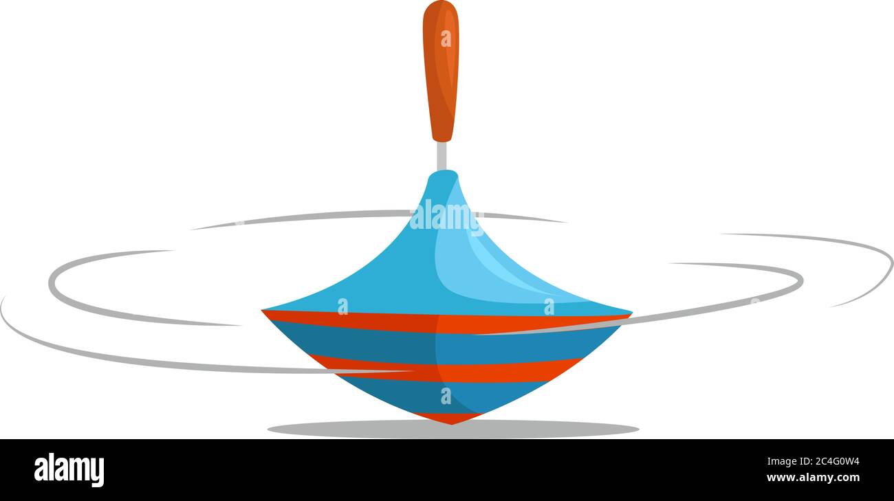 Spinning toy, illustration, vector on white background Stock Vector ...