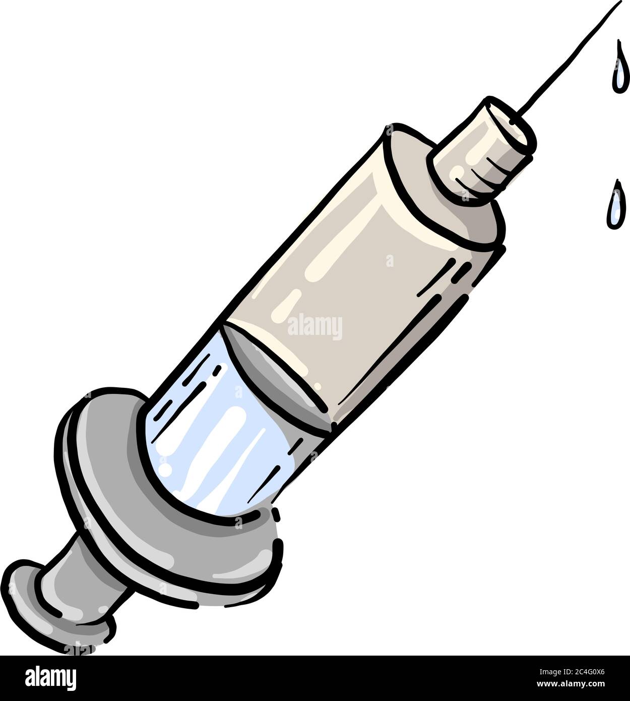 Syringe, illustration, vector on white background Stock Vector Image ...