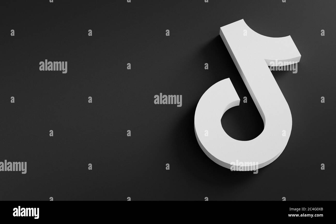 Tiktok logo 3d symbol hi-res stock photography and images - Alamy
