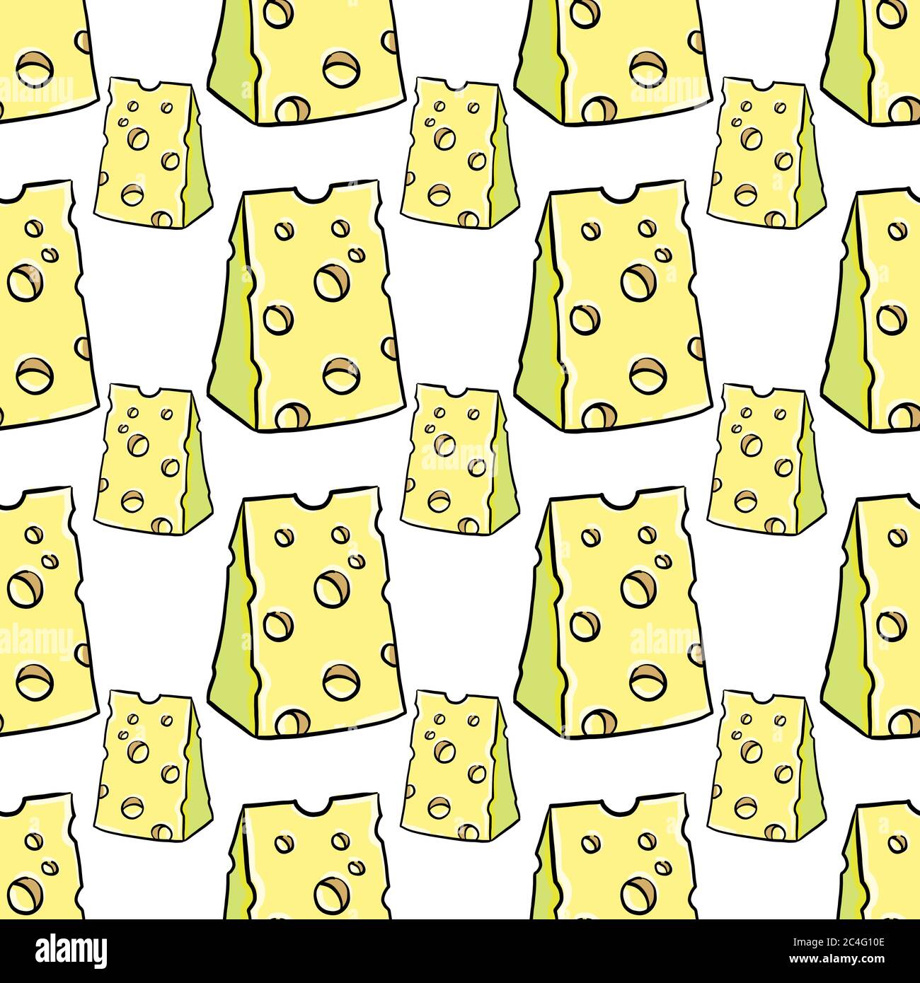 Cheese pattern, seamless pattern on white background Stock Vector Image ...