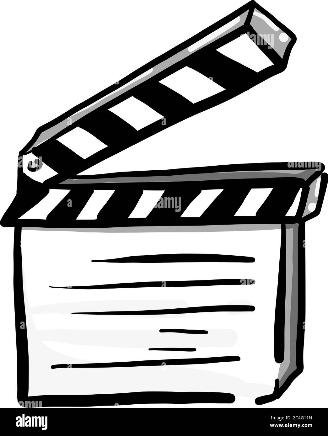 Take for a movie, illustration, vector on white background Stock Vector ...