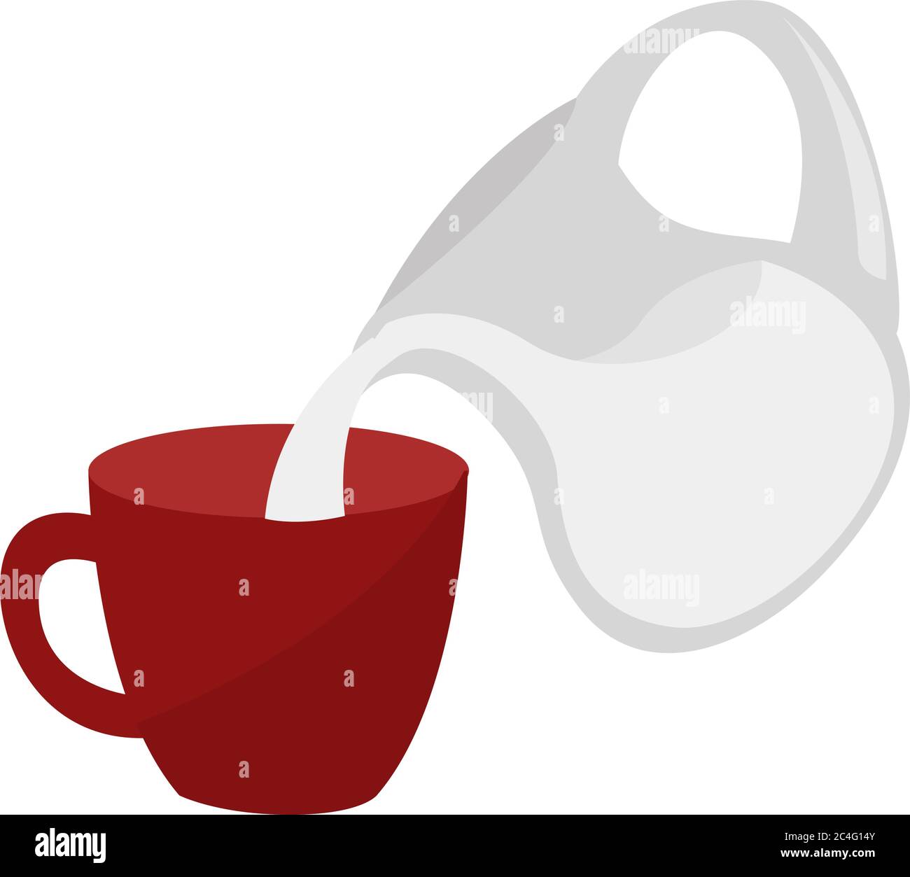 Glass ice milk tea Stock Vector Images - Alamy