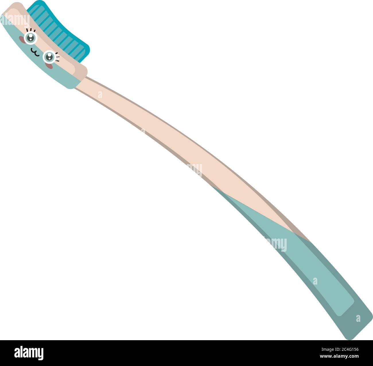 Toothbrush, illustration, vector on white background Stock Vector Image ...