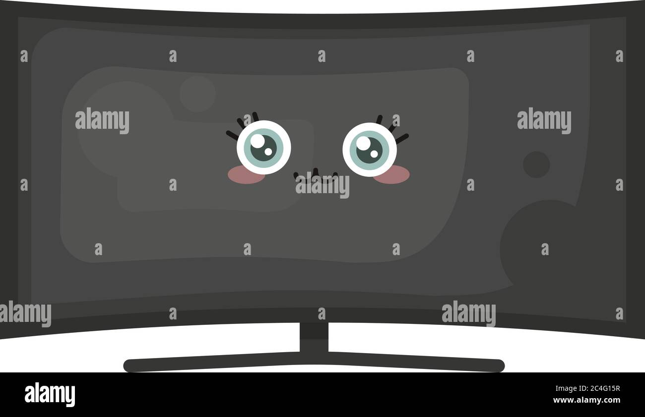 Cute TV, illustration, vector on white background Stock Vector Image ...