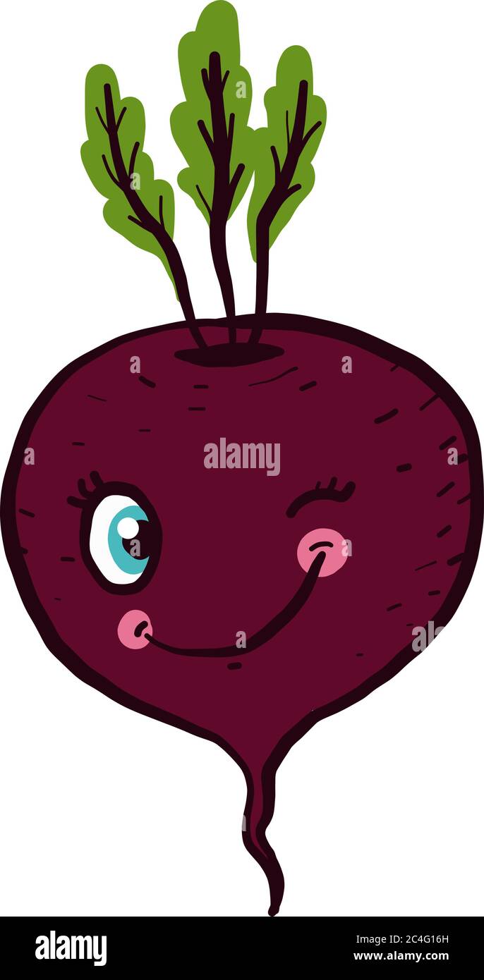 Cartoon illustration funny beet vegetable Stock Vector Images - Alamy