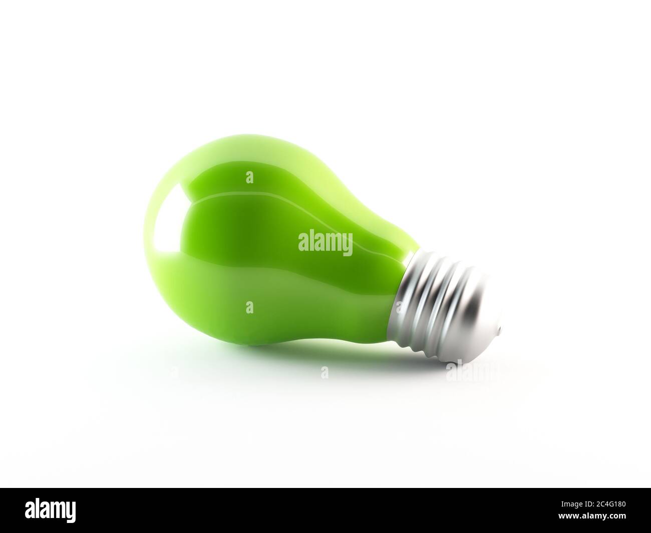 Green energy light bulb Cut Out Stock Images & Pictures - Alamy
