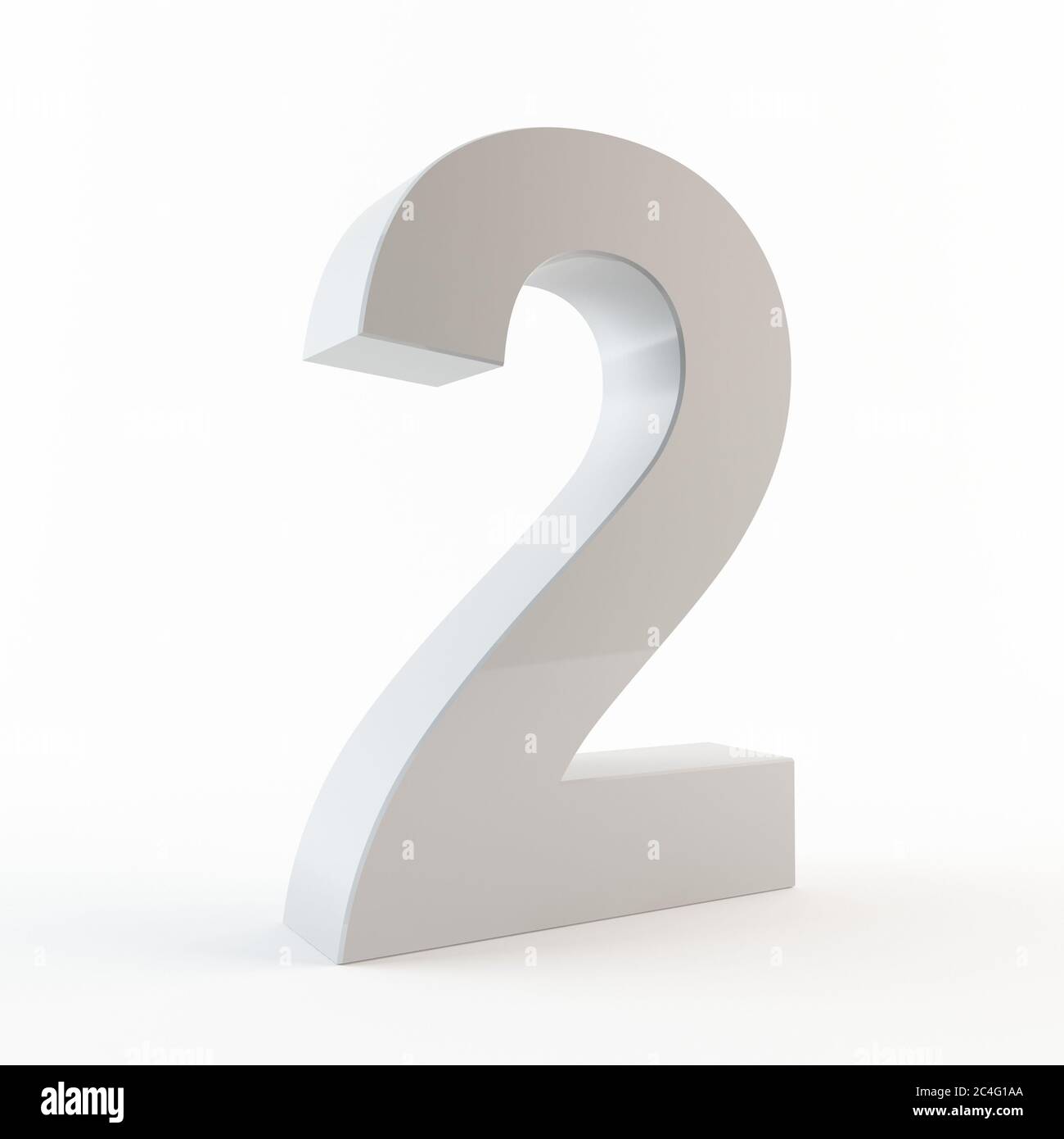 3D number 2 Stock Photo - Alamy