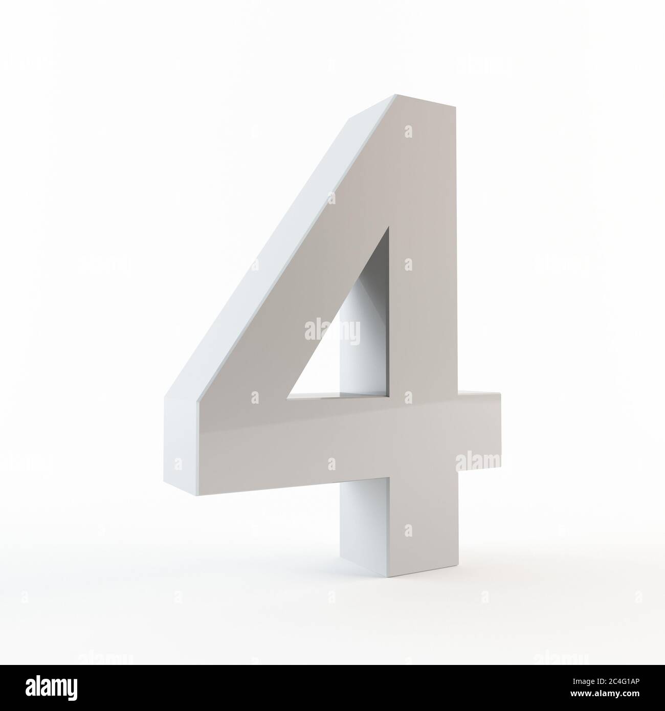 3D number 4 Stock Photo - Alamy