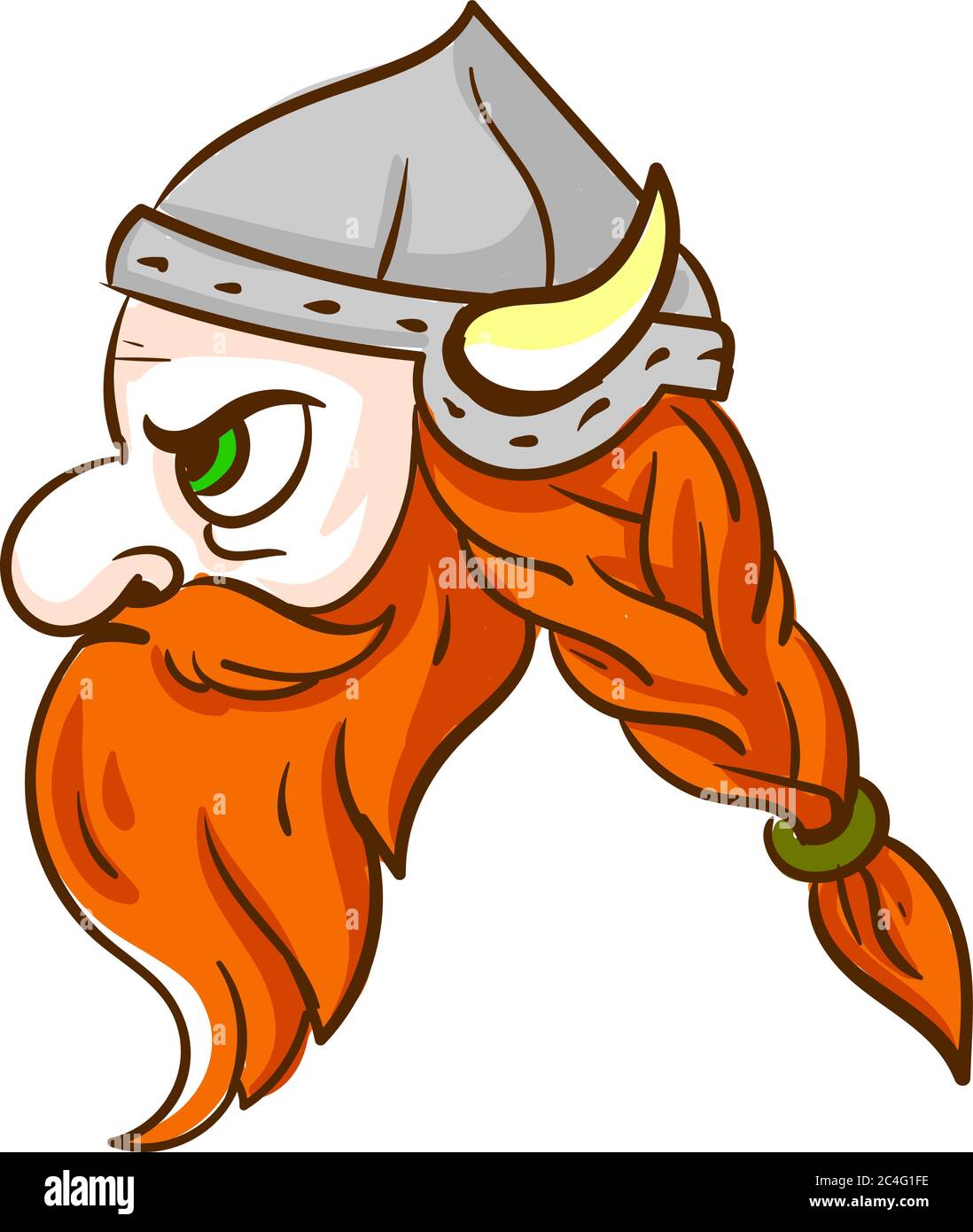 Angry viking, illustration, vector on white background Stock Vector ...