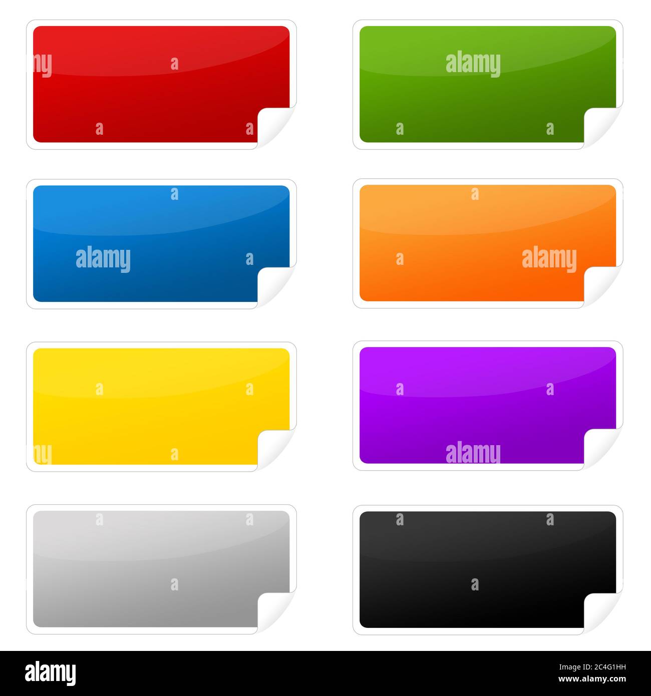 Colorful set of labels Stock Photo - Alamy