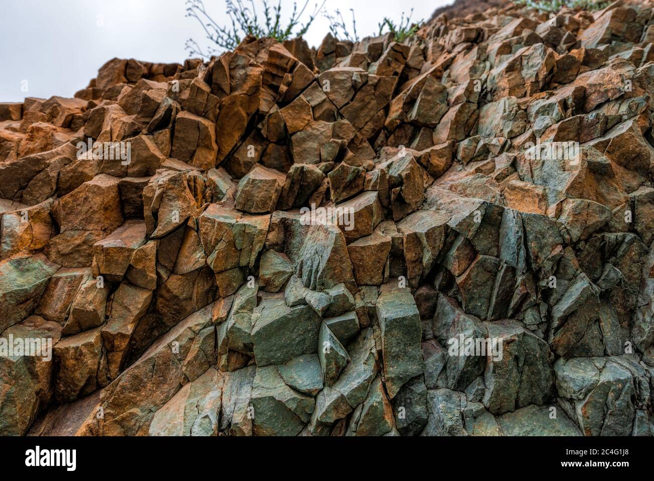 Abstract background from toned mountains texture, volcanic basalt as in ...