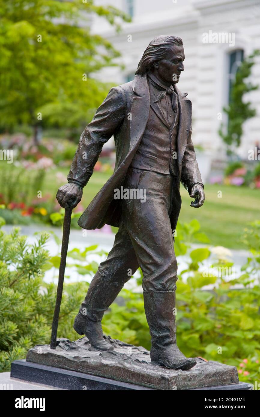 Statue brigham young temple square hi-res stock photography and images ...