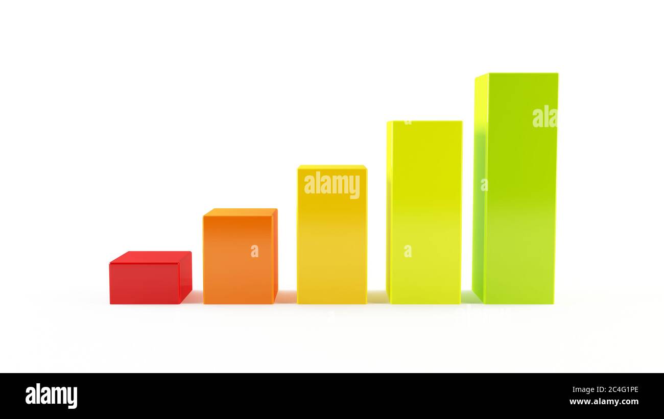 Colorful graphic bar chart Stock Photo - Alamy