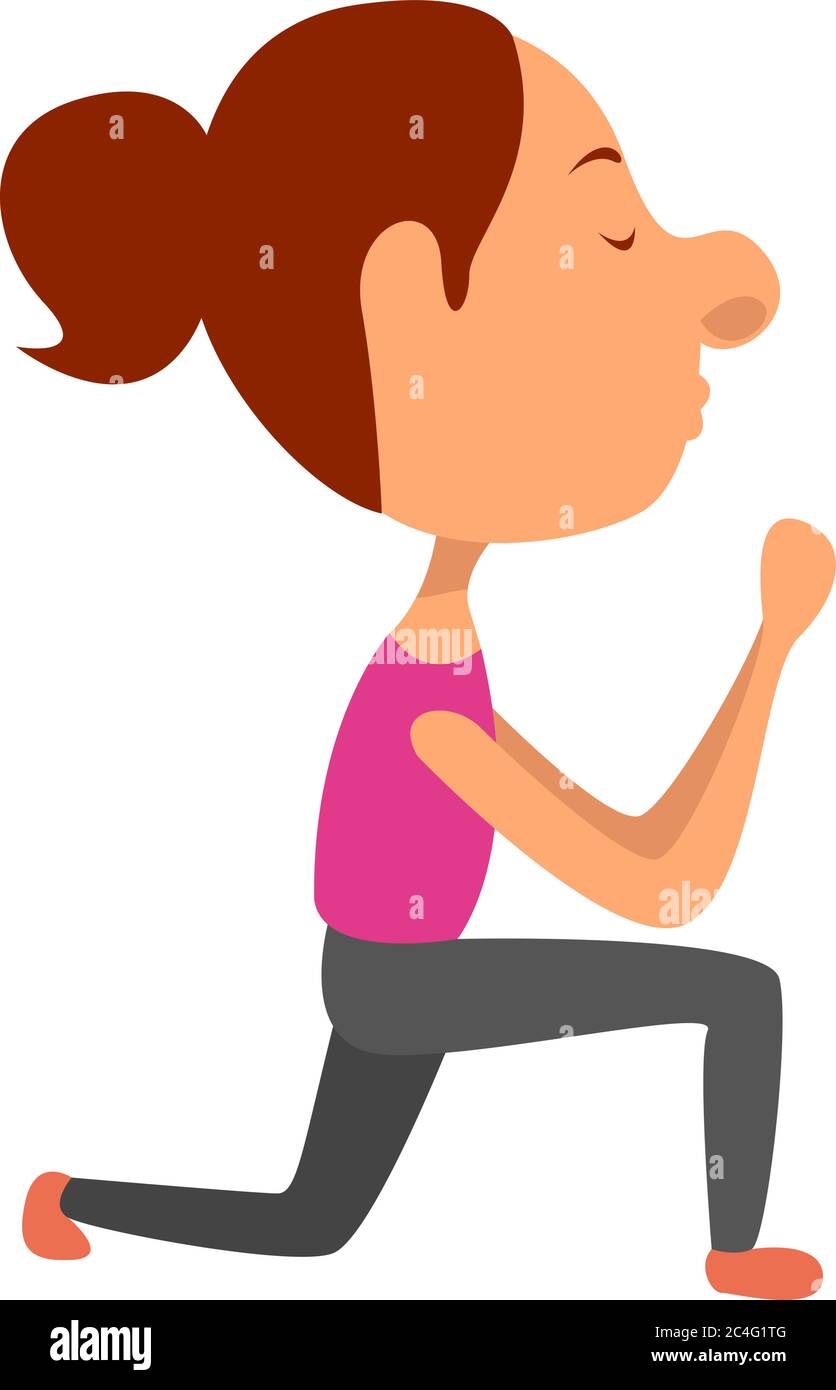 Young woman gym working out Stock Vector Images - Alamy
