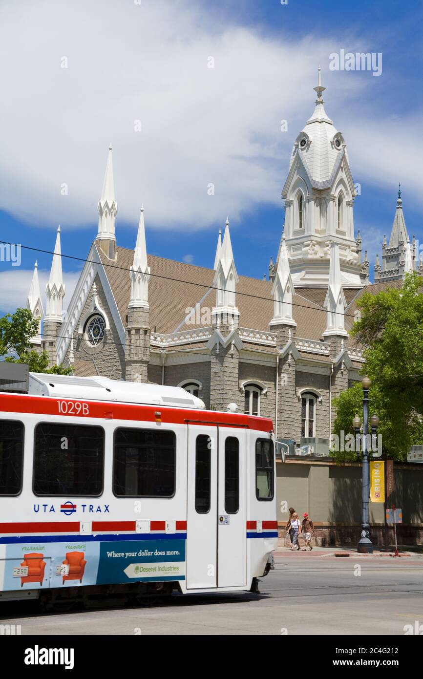 Salt lake city light rail hi-res stock photography and images - Alamy