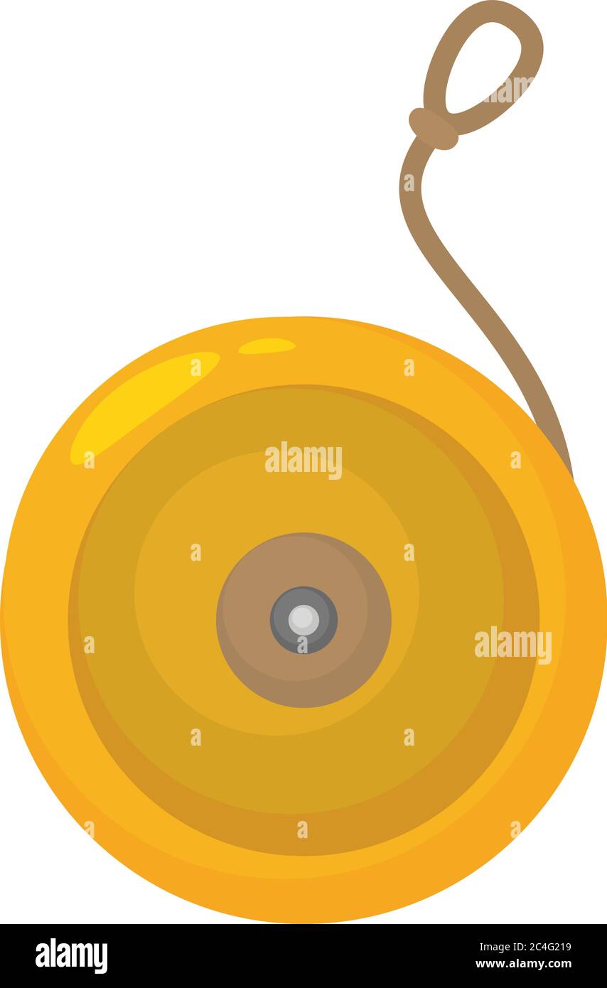 Yellow yo yo, illustration, vector on white background Stock Vector ...