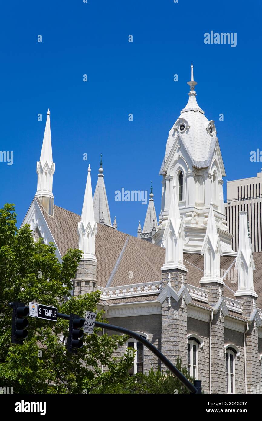 Mormon assembly hall on temple square hi-res stock photography and ...