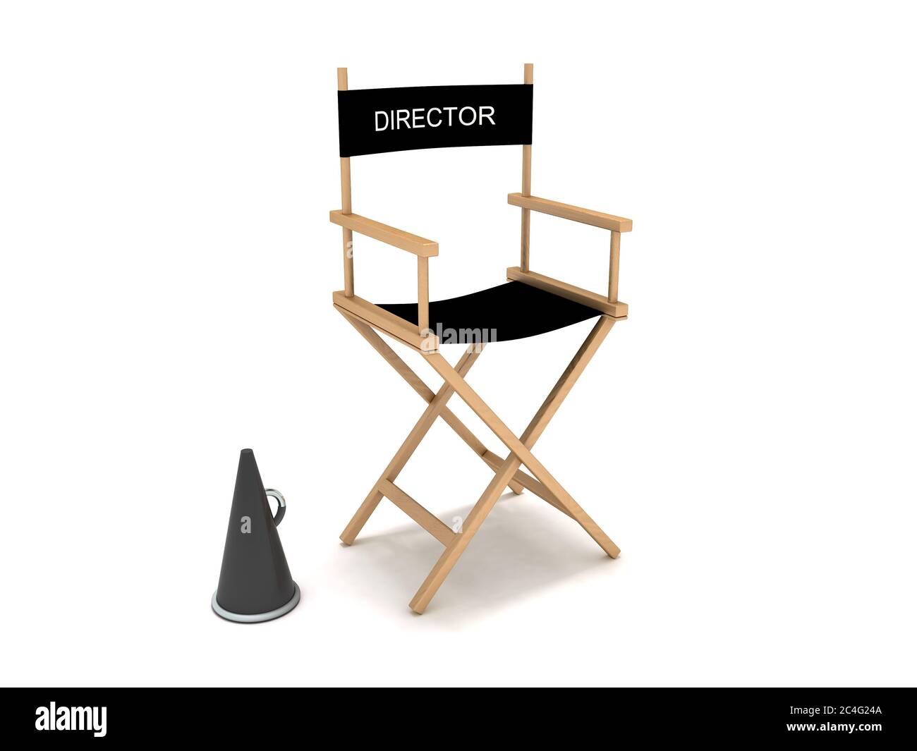 Black director chair render hi-res stock photography and images - Alamy