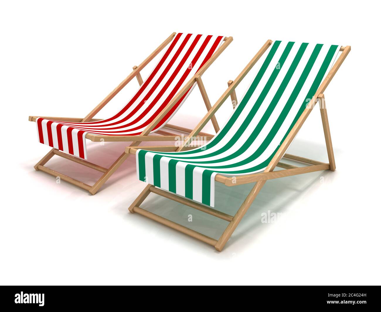 Green lounge chairs Cut Out Stock Images & Pictures - Alamy